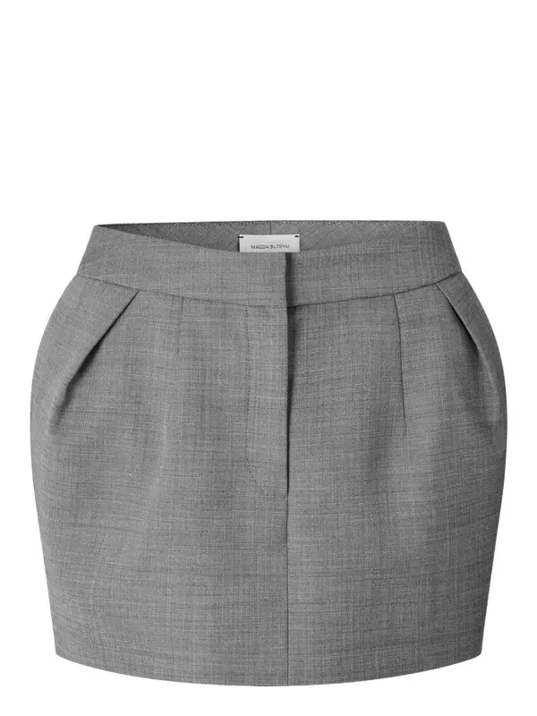 Magda Butrym Monogram Print Mini Skort - Gray