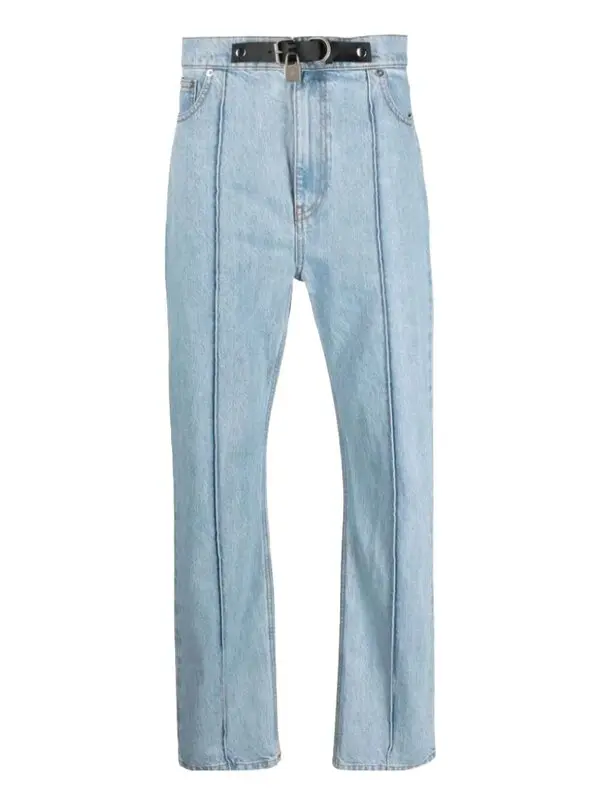 J.W.ANDERSON Padlock-detail Straight-leg Jeans - Blue