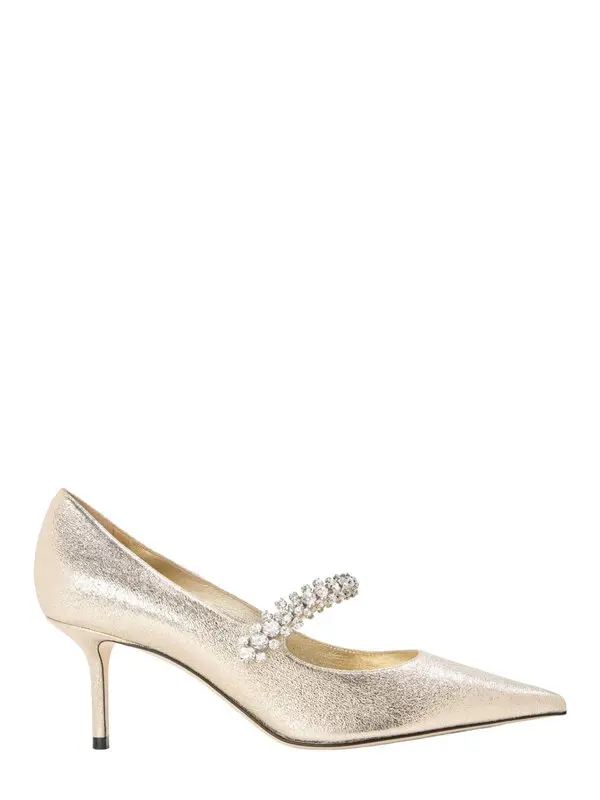 JIMMY CHOO Bing 65 Mules In Patent Leather With Crystal Embellishments - No