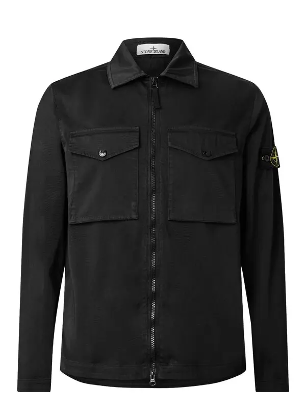 Stone Island Shirt Coat - Black