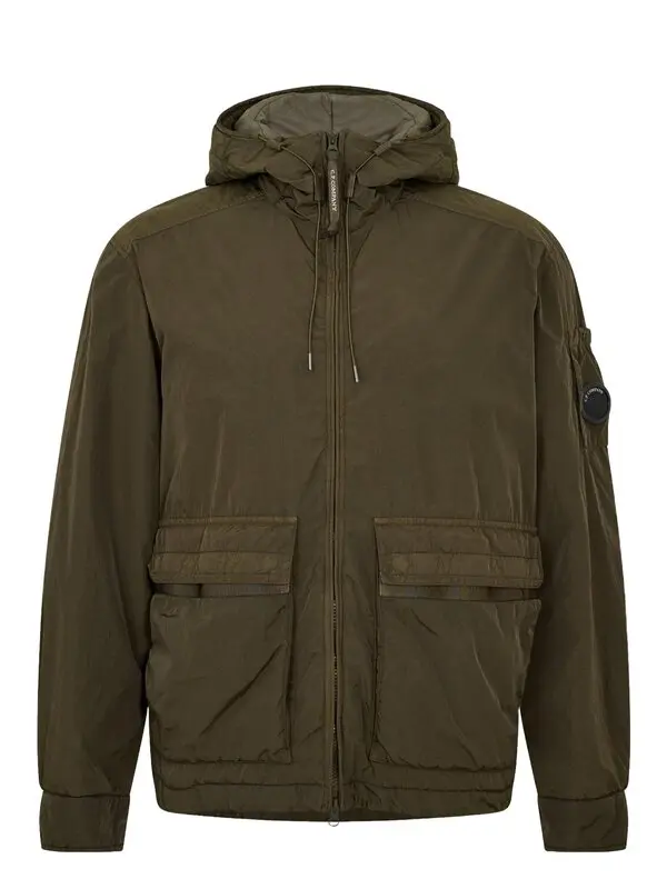 C.P. COMPANY Lightweight Hooded Windbreaker Jacket - Green