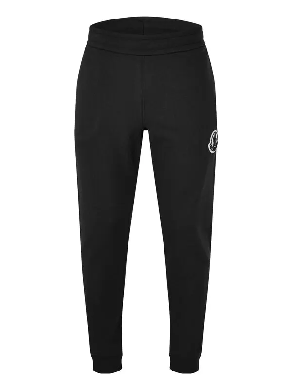 Moncler Solid Color Cuffed Sweatpants - Black