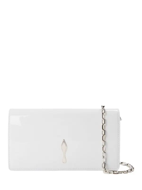 CHRISTIAN LOUBOUTIN Patent Leather Clutch With Chain Strap - No