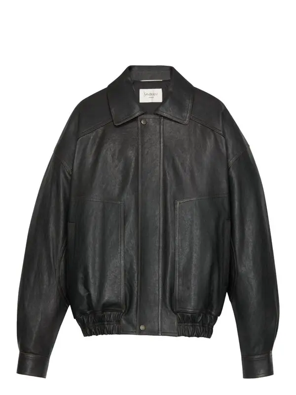 Saint Laurent Grained Lambskin Jacket - Black