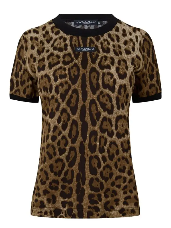 Dolce & Gabbana Leopard Print Short-sleeve Top - No