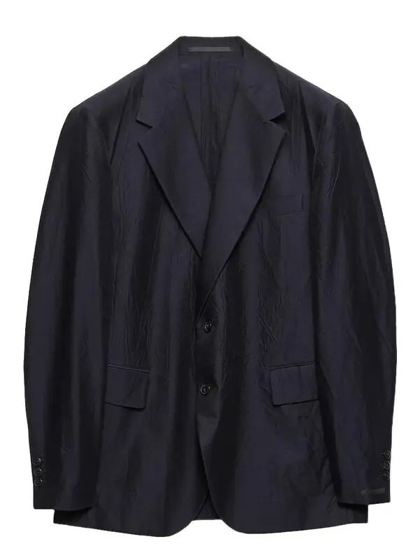 Prada Single-breasted Cotton And Silk Jacket - Blue