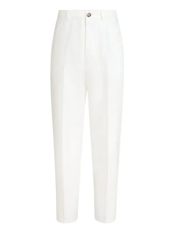 Brunello Cucinelli Pleated Trousers - White