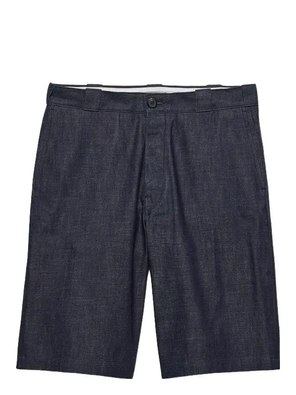 Prada Raw Denim Bermuda Shorts - Navy