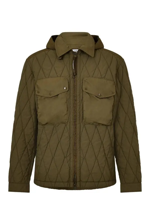C.P. COMPANY Quilted Zip-up Jacket With Goggles - No