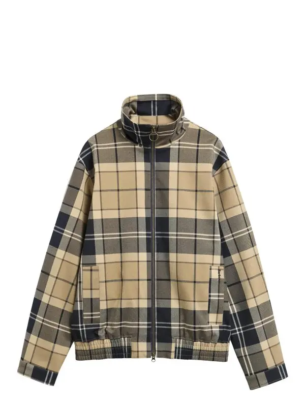 Barbour Checked Zip-up Jacket - Nude