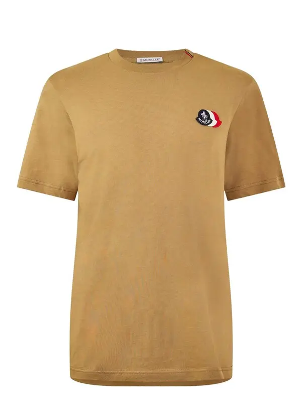 Moncler Printed Logo T-shirt - Nude