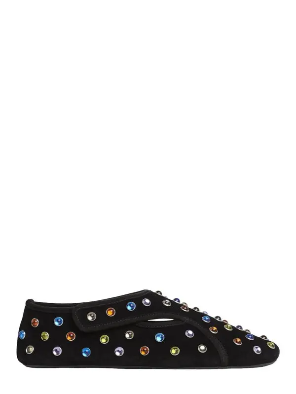 Alaïa Embellished Flex Flats - Black
