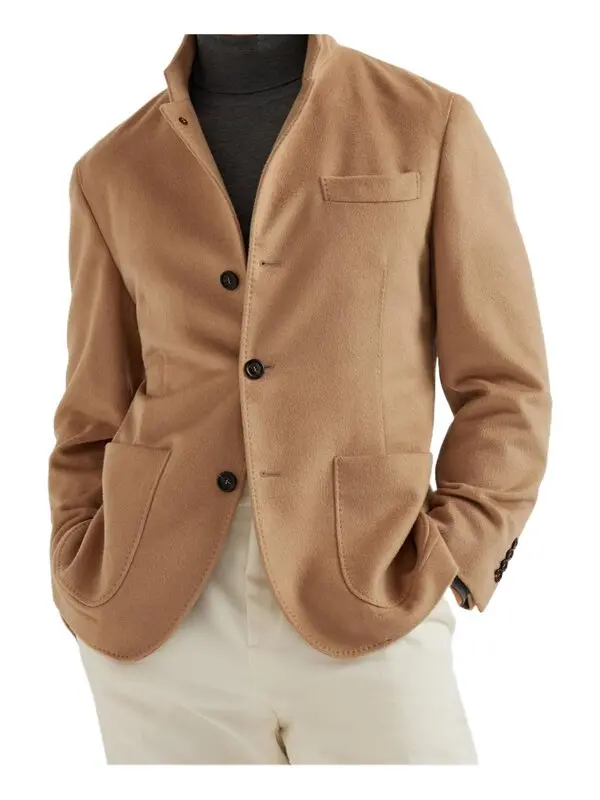 Brunello Cucinelli Long-sleeved Suit Jacket - Beige