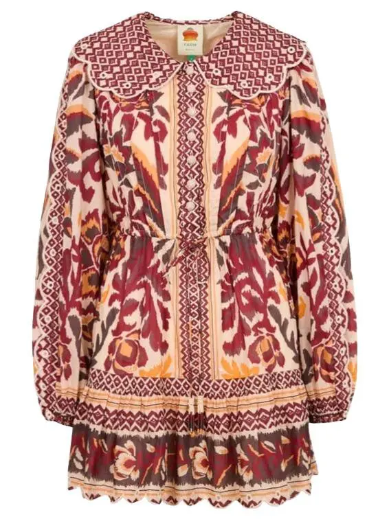 Farm Rio Long Sleeve Printed Dress - Multicolor