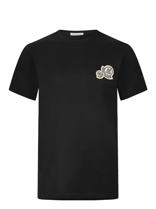 Moncler Printed Logo T-shirt - Black