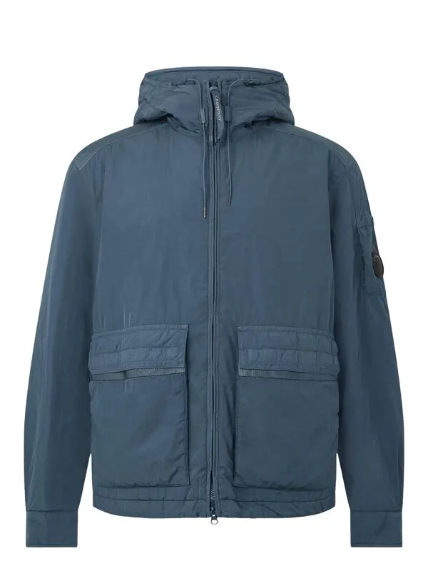 C.P. COMPANY Slate-blue Hooded Multi-pocket Jacket - No