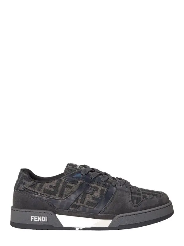 Fendi Classic Low-top Sneakers With Ff Monogram - Black