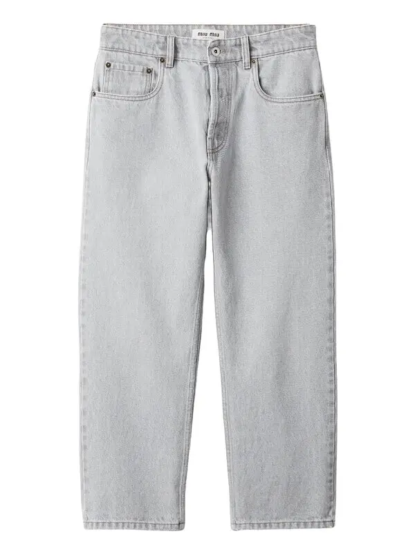 Miu Miu Five-pocket Denim Jeans - Grey