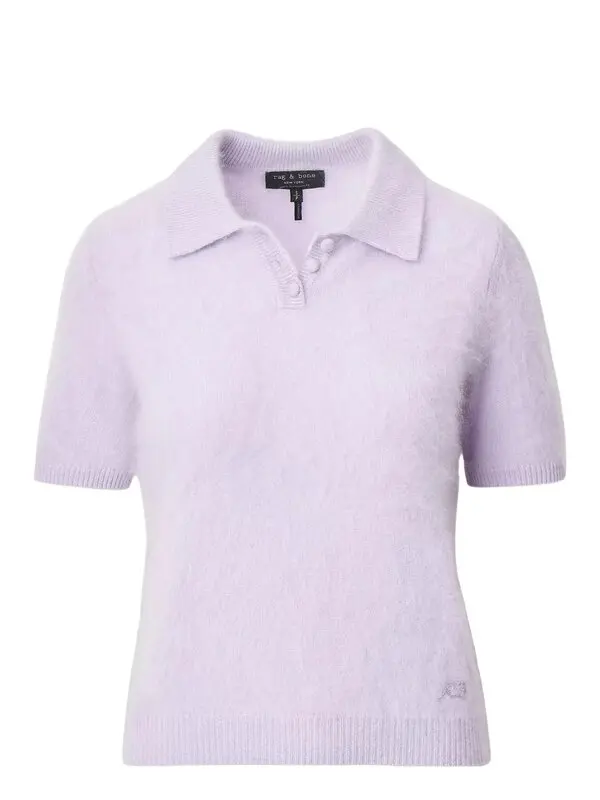 Rag & Bone Short-sleeved Polo Shirt - Lavender