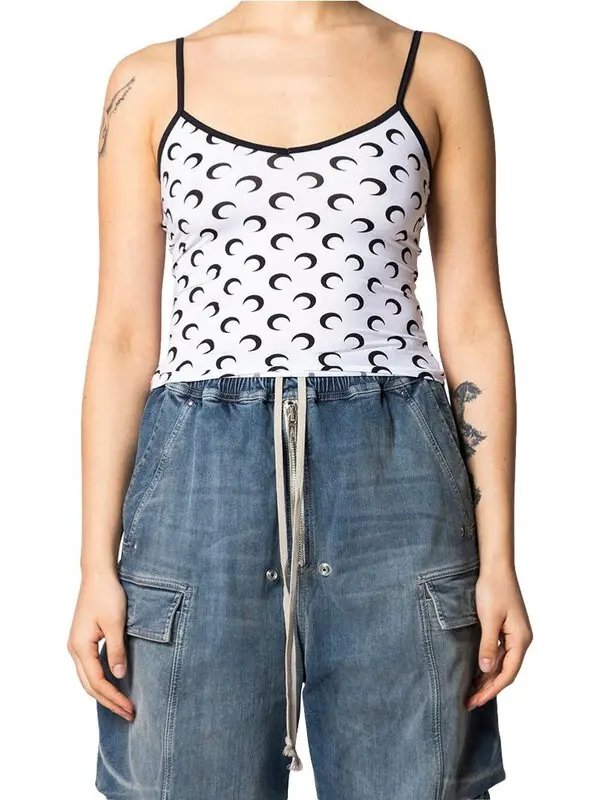 MARINE SERRE Moon Print Knit Camisole - Multicolor