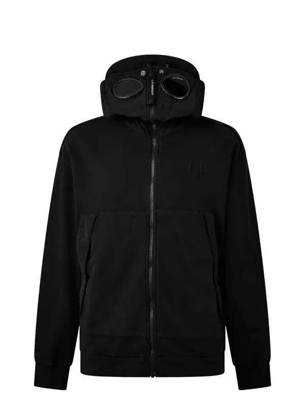 C.P. COMPANY Zip-up Hooded Fleece Sweat Jacket - No