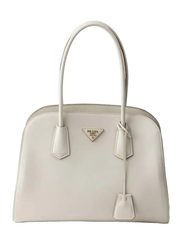 Prada Medium Leather Tote Bag - White