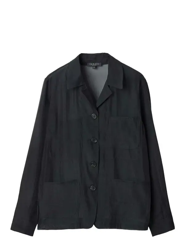Rag & Bone Long-sleeved Shirt Jacket With Chest Pocket - Black