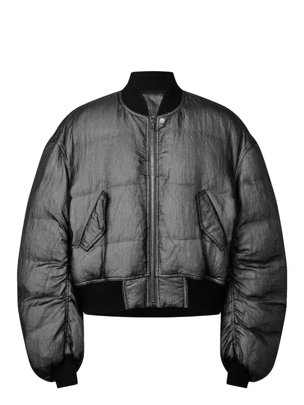 Rick Owens Short Quilted Padded Bomber Jacket - Black