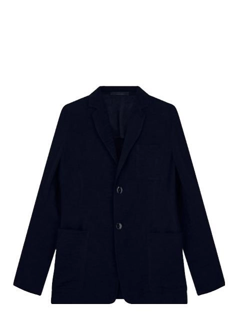 Giorgio Armani Textured Single-breasted Blazer - Black