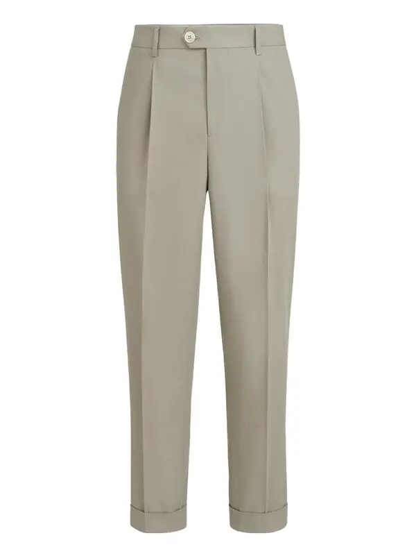 Brunello Cucinelli Trousers With Pleats - Khaki
