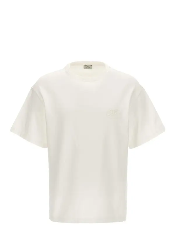 Etro Logo Detailed Crewneck T-shirt - White
