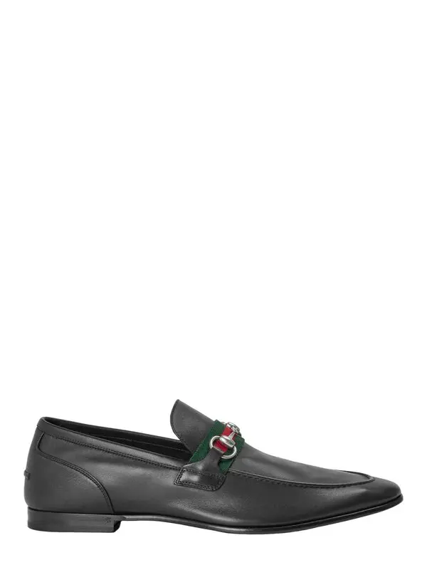 Gucci Leather Horsebit Loafers - Black
