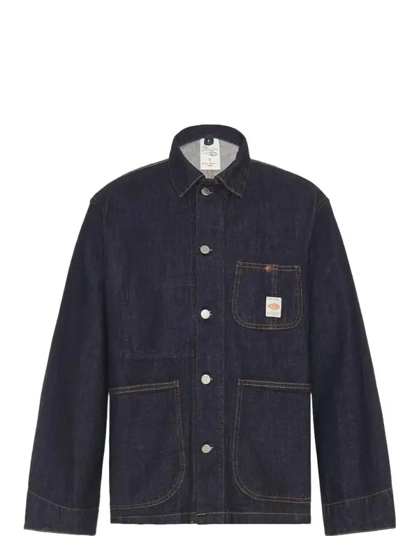 Nudie Jeans Long-sleeved Collared Denim Jacket - Black