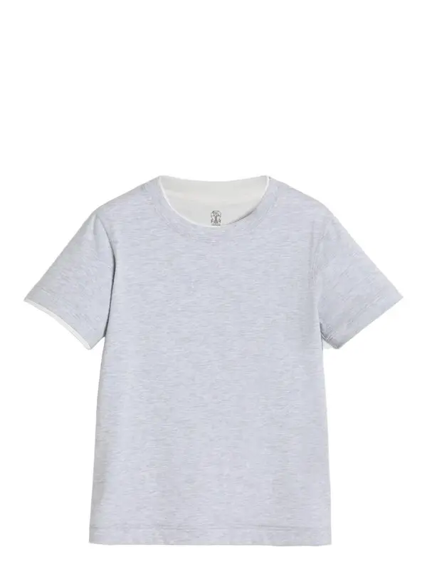 Brunello Cucinelli Faux Layered T-shirt - Light Gray