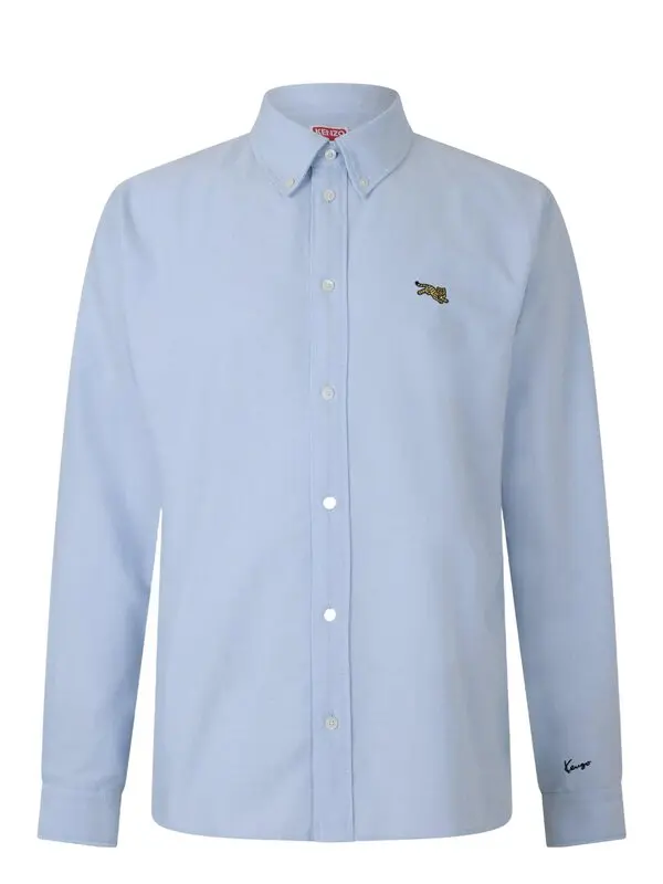 Kenzo Light Lapel Long-sleeve Shirt - Blue