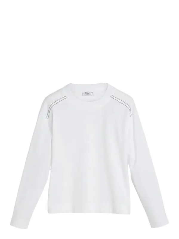 Brunello Cucinelli Monili Cotton T-shirt - White