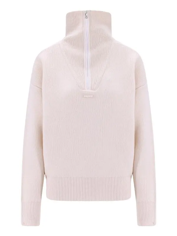 Coperni Logo Patch Half-zip Jumper - Pink