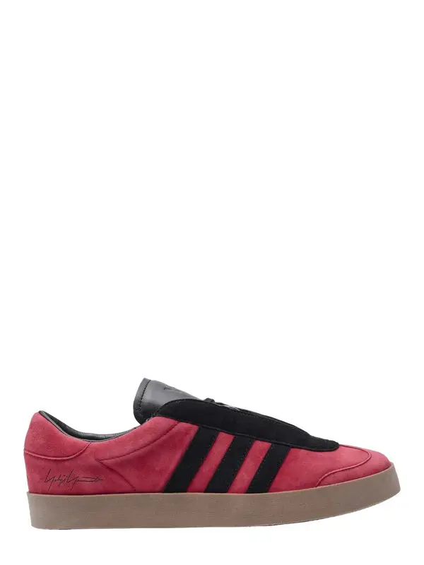 Y3 Black Suede Low-top Shoe - Red