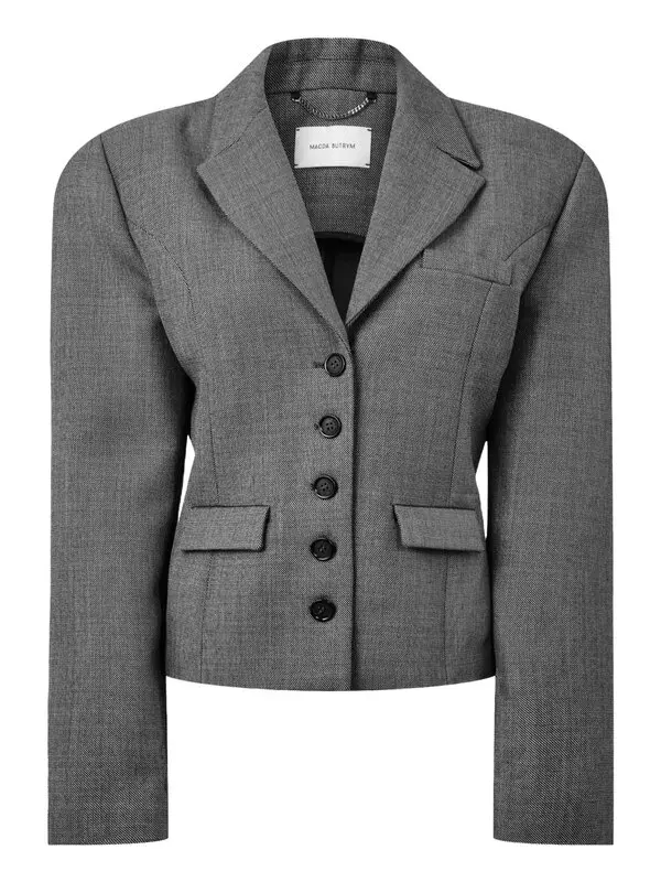 Magda Butrym Cropped Fitted Blazer - Black