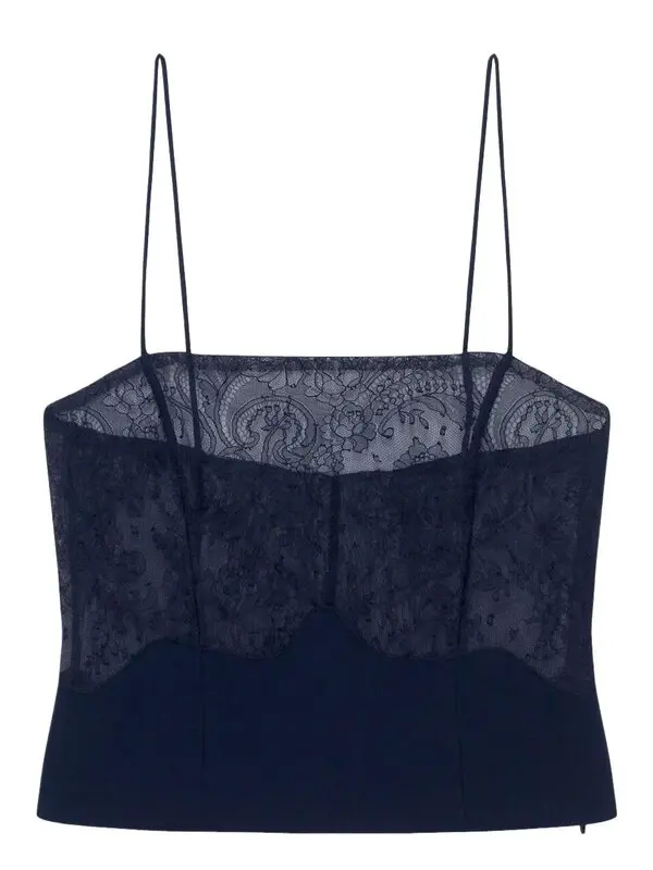 IRO PARIS Lace-paneled Sleeveless Top - Black