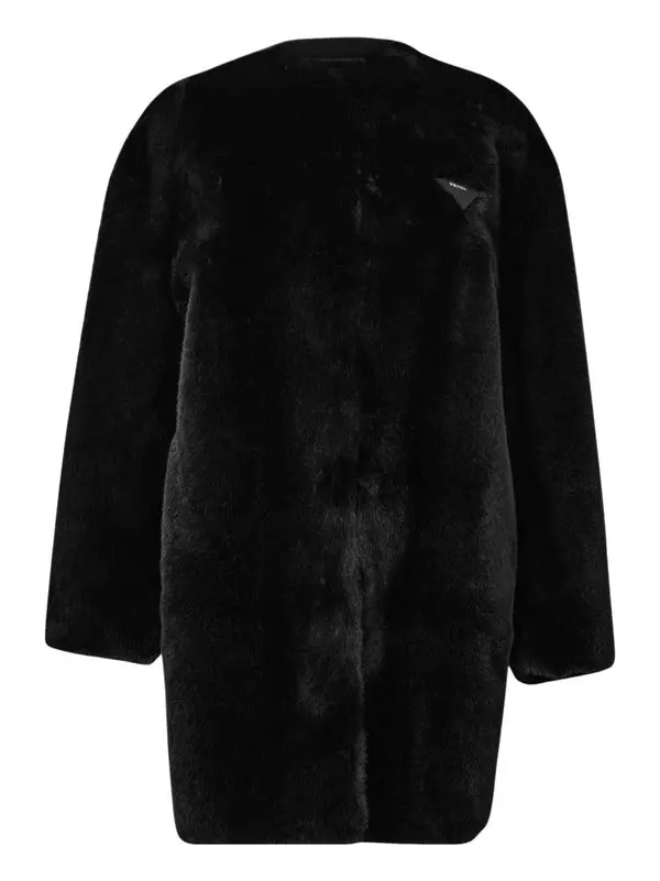Prada Faux Fur Mid-length Coat - No
