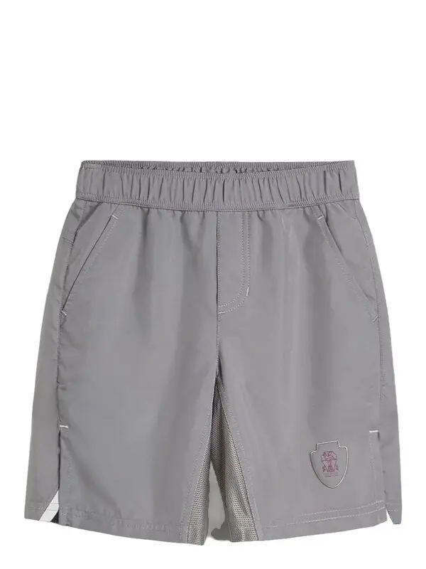 Brunello Cucinelli Logo Patch Bermuda Shorts - Gray