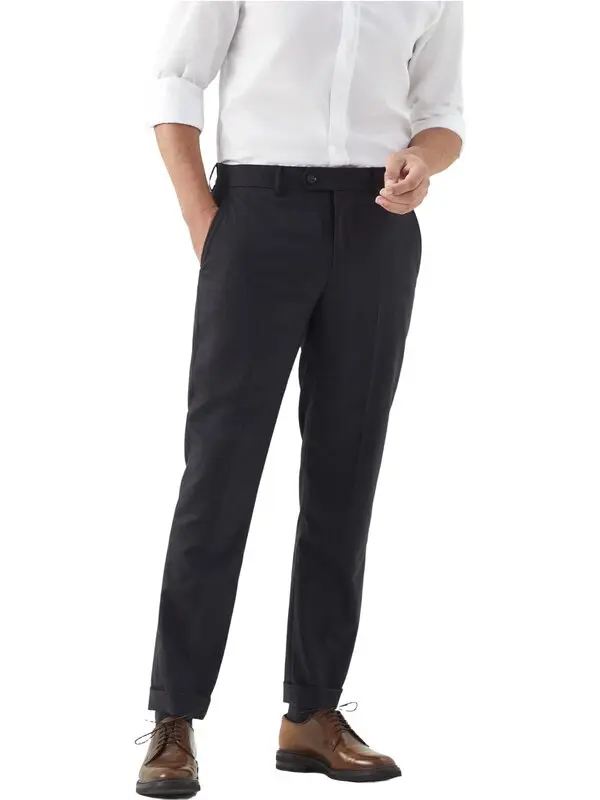 Brunello Cucinelli Tapered-leg Wool Trousers - Anthracite