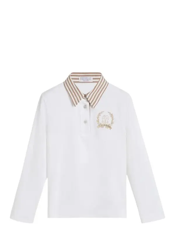 Brunello Cucinelli Jersey Polo Shirt - White
