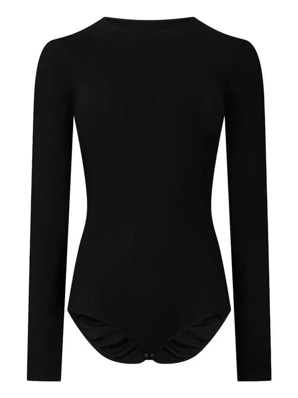 MAISON MARGIELA Long Sleeve Crewneck Bodysuit - Black