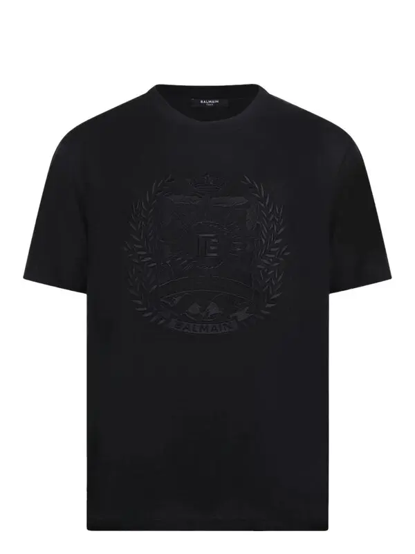 Balmain Logo Crew Neck T-shirt - Black