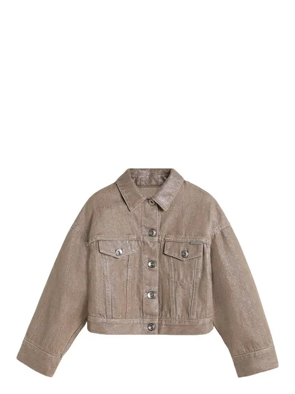 Brunello Cucinelli Long Sleeve Denim Jacket - Beige