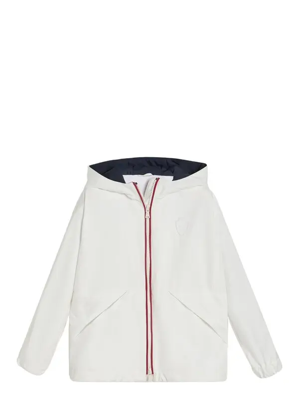 Brunello Cucinelli Hooded Logo Zip-up Jacket - White