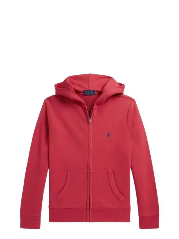 Polo Ralph Lauren Logo-embroidered Zip-up Hoodie - Red