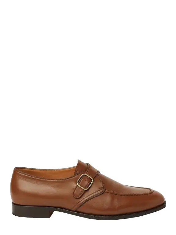 Loro Piana Sergio Monk Strap Derby Shoes - Noce
